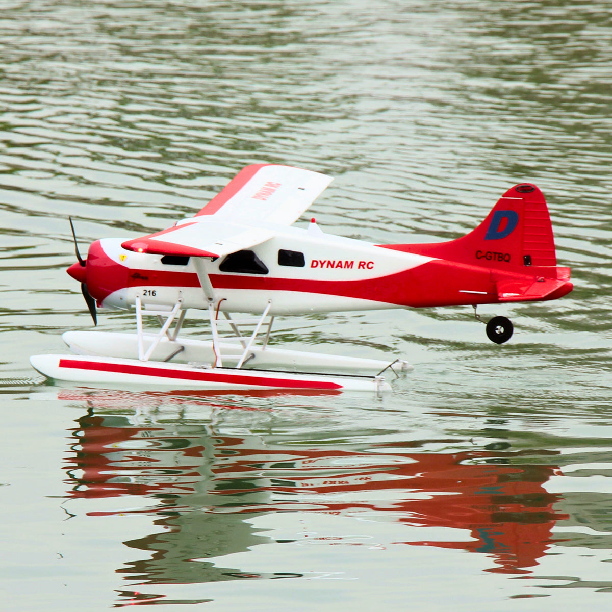 Dynam DHC-2 Beaver V2 Red 4S STOL RC Hydroplán 1,5 m s Klapkami