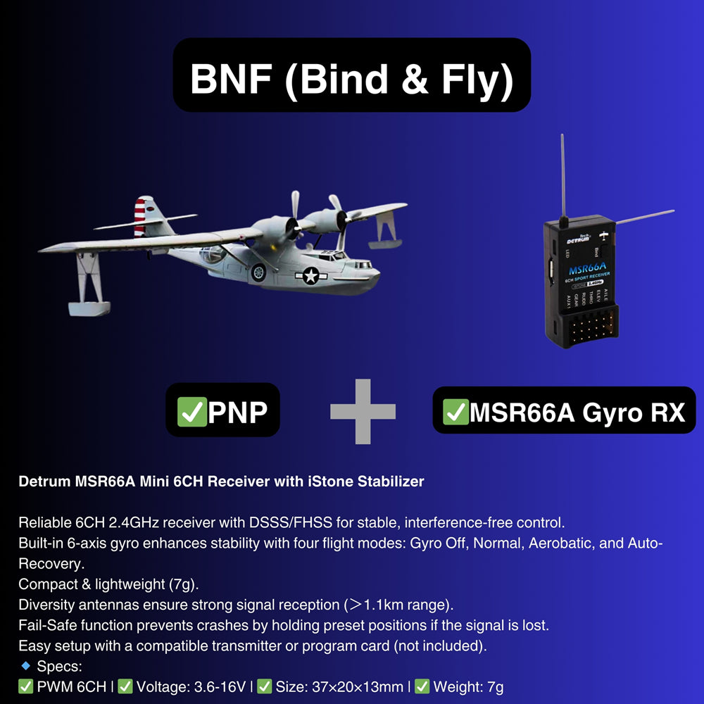 Dynam PBY Catalina V2 Graues zweimotoriges Wasserflugzeug 1500 mm