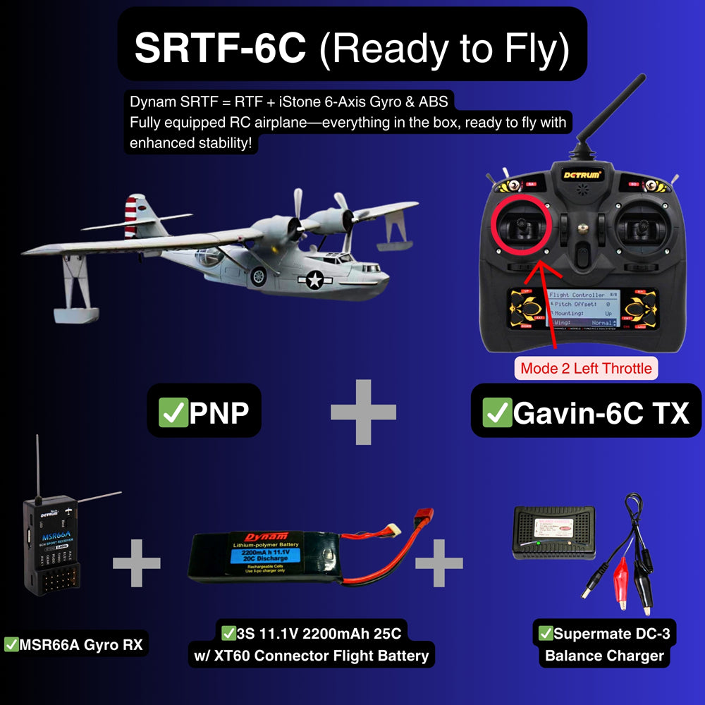 Dynam PBY Catalina V2 Graues zweimotoriges Wasserflugzeug 1500 mm