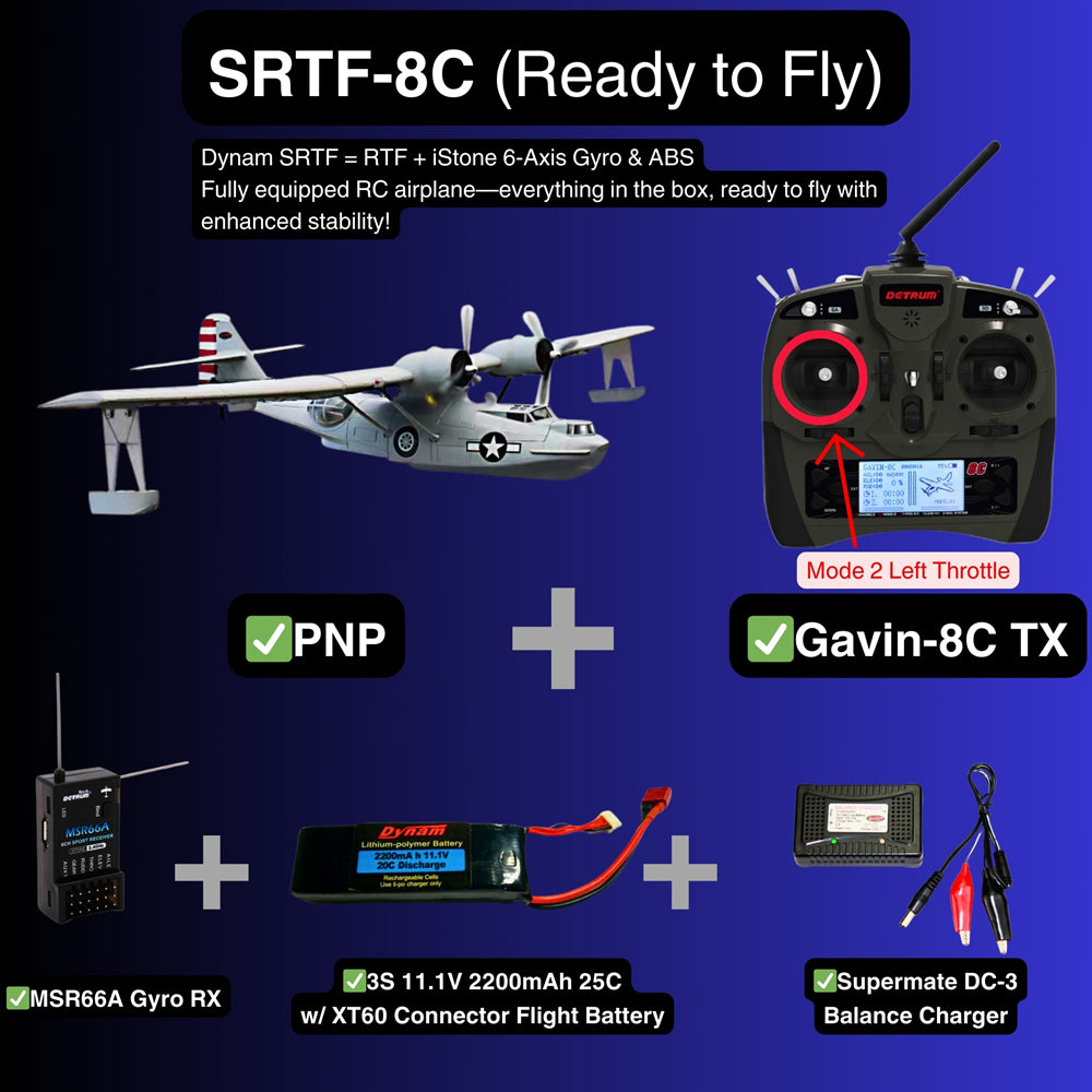 Dynam PBY Catalina V2 Graues zweimotoriges Wasserflugzeug 1500 mm
