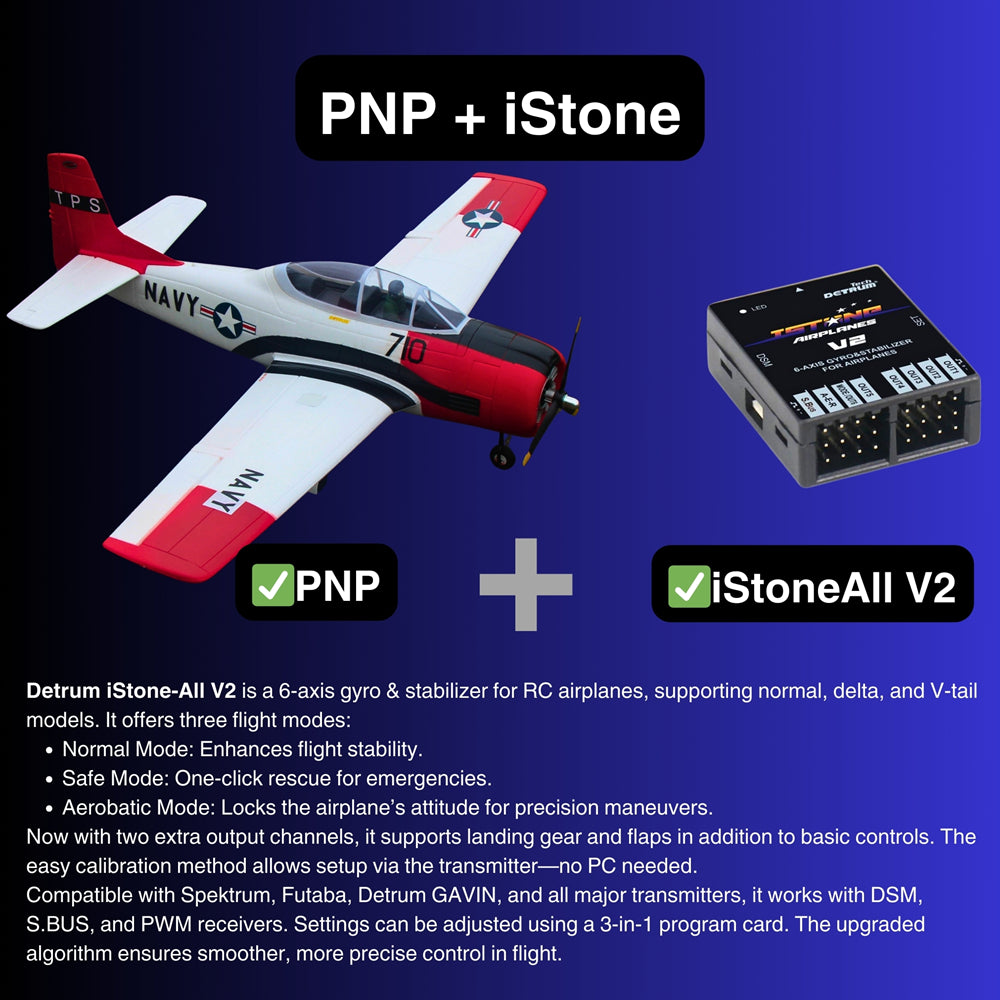 Dynam T-28 Trojan V2 Rot 4S RC Warbird 1300 mm mit Klappen